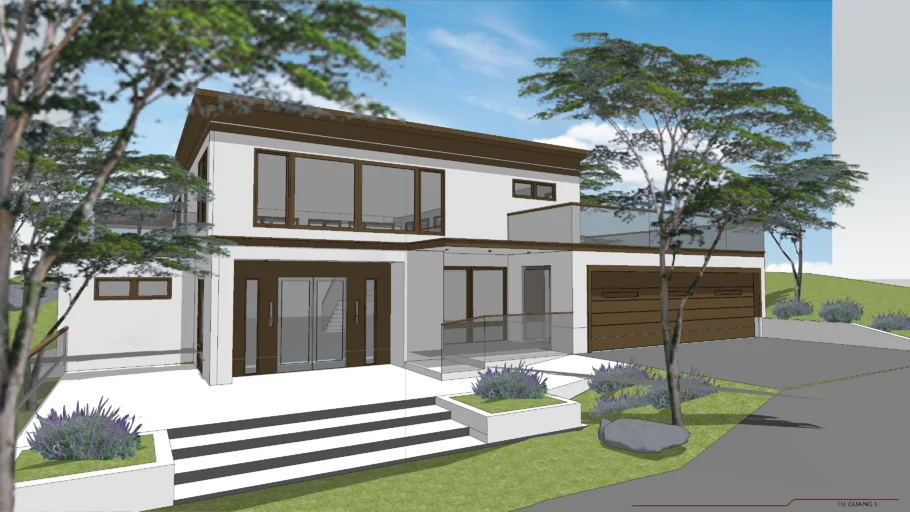 modern house split level | 3D Warehouse