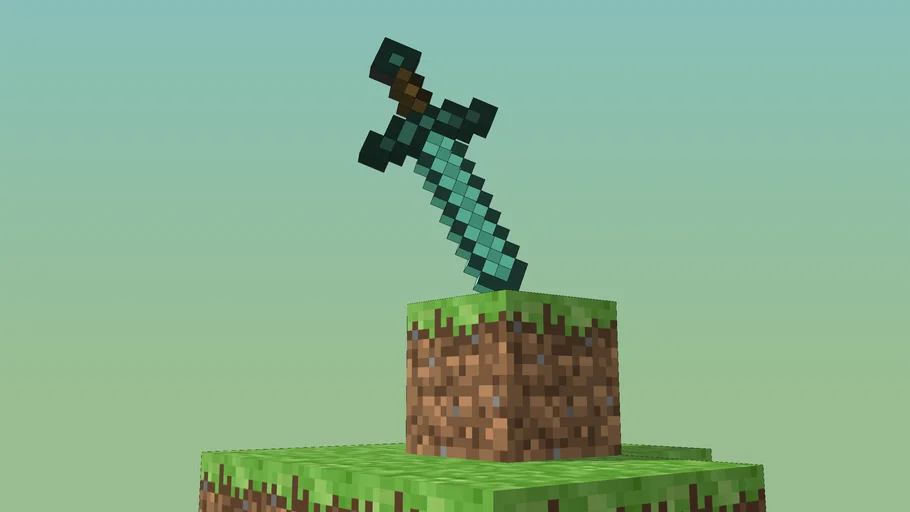 Minecraft Sword in Dirt | 3D Warehouse