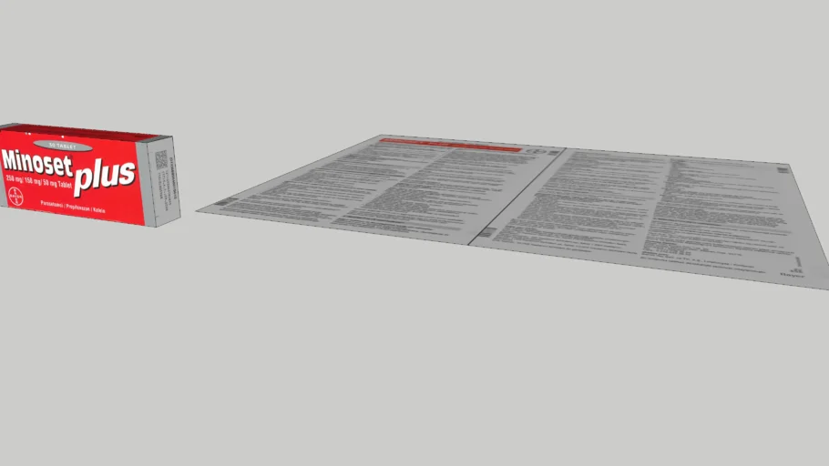 Minoset Plus Parasetamol Propifenazon Kafein | 3D Warehouse