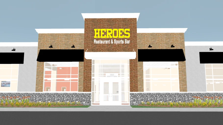 Heroes Restaurant & Sports Bar - Fully Furnished | 3D Warehouse