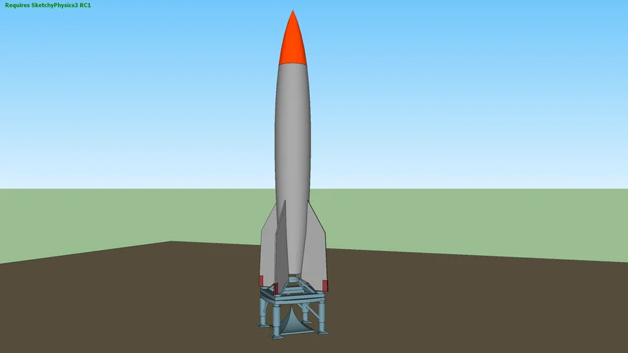 Rocket with launch ramp (V2) | 3D Warehouse