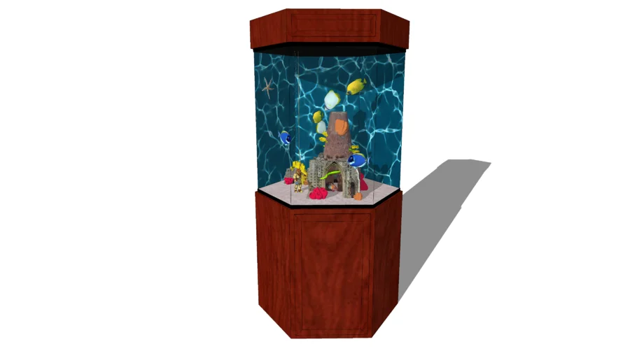 Hexagon Saltwater Aquarium with Stand | 3D Warehouse
