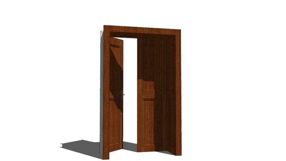 opened wooden door | 3D Warehouse