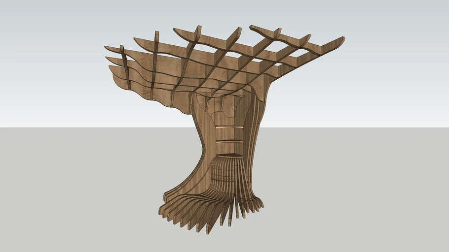 Tree bench shelf | 3D Warehouse