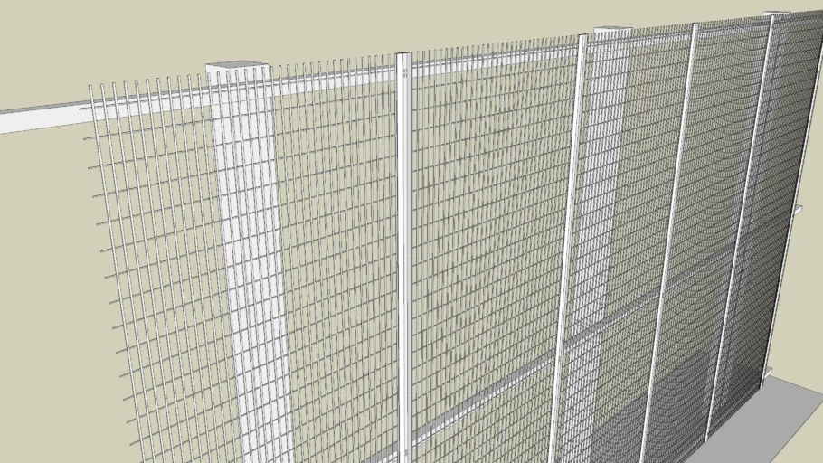 06 Guardian Fence System - PermaGuard Mesh | 3D Warehouse
