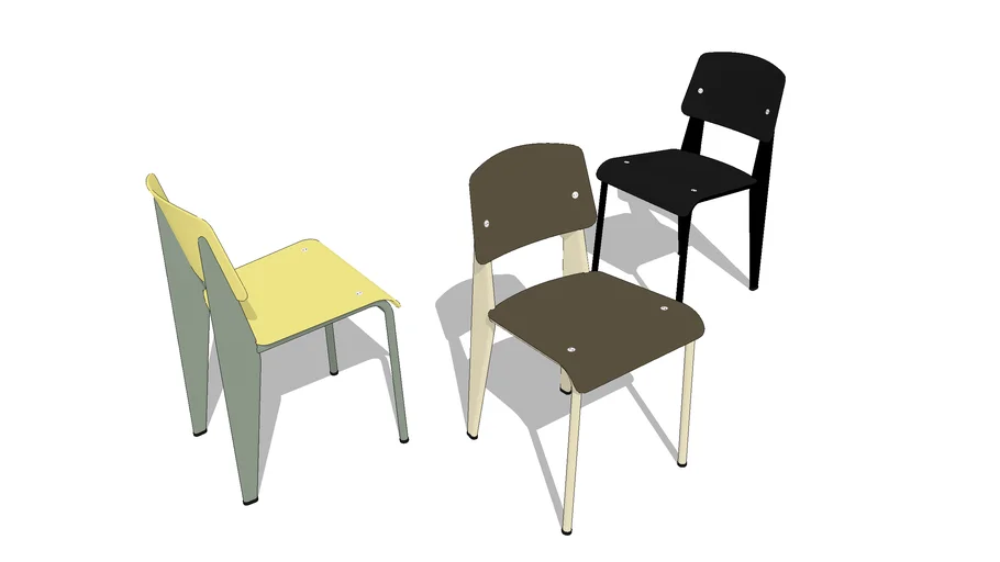 VITRA - Standard SP by Jean Prouvé | 3D Warehouse
