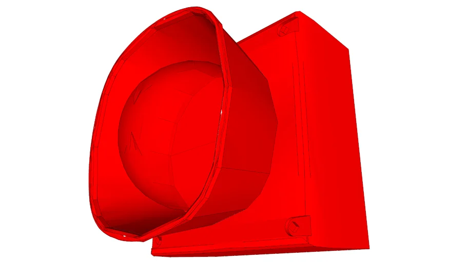XP95 OPEN-AREA MULTI-TONE SOUNDER VID - OUTDOOR - RED BODY | 3D Warehouse