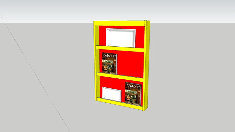 short shallow bookshelf | 3D Warehouse