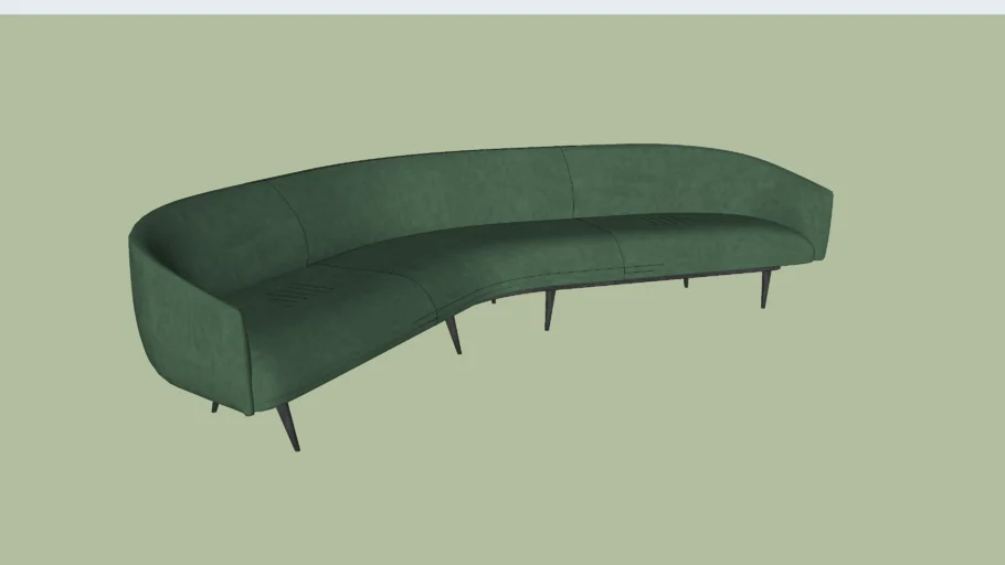 Angled Sofa - Curved Sofa | 3D Warehouse