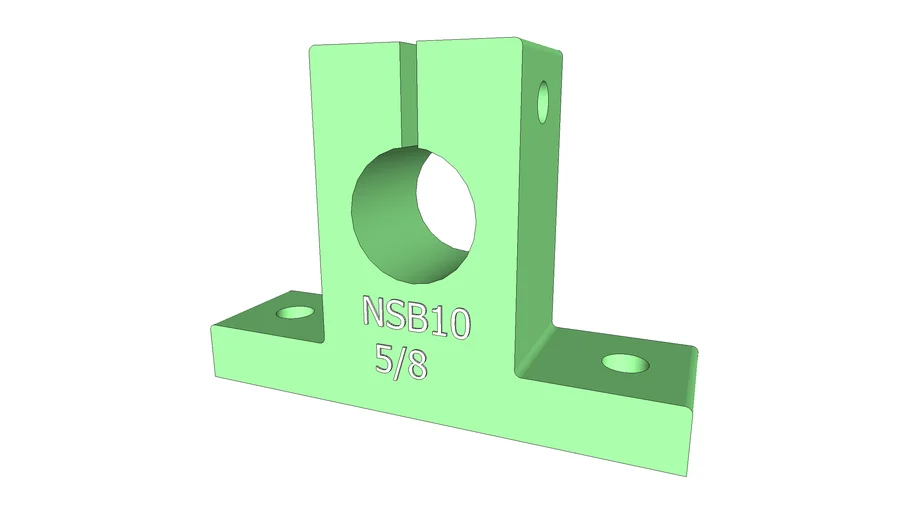PBC NSB10 5/8' End Support Block | 3D Warehouse
