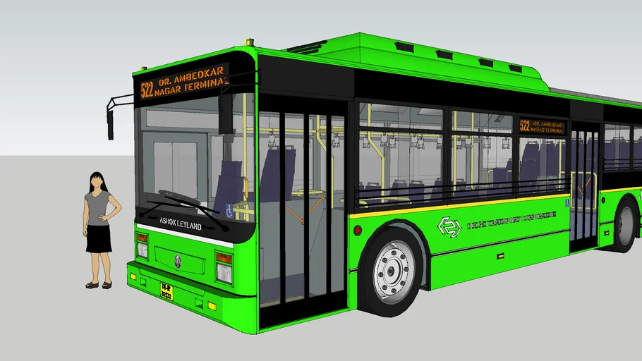 low floor dtc bus | 3D Warehouse