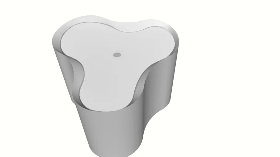 70880 Side Table Lotus White 35cm | 3D Warehouse