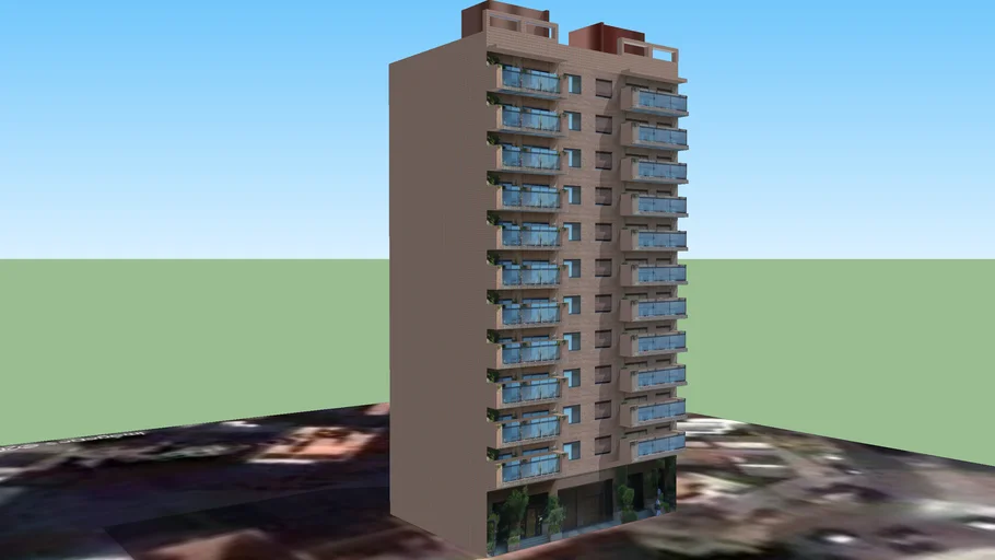 Edificio de departamentos en Plaza Paso, La Plata | 3D Warehouse