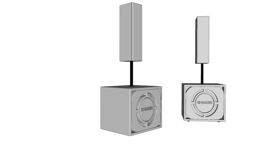 Sistema de som ,Sub caixa, Pa ! | 3D Warehouse