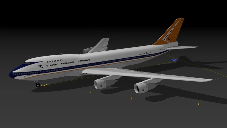 SAA - South African Airways 747-244B 'Tafelberg' (1978) | 3D Warehouse