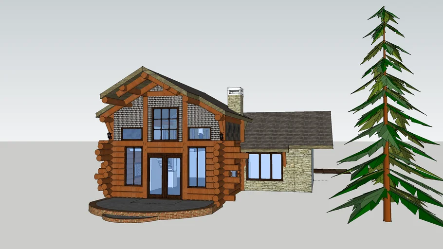 log cabin (unfinished | 3D Warehouse