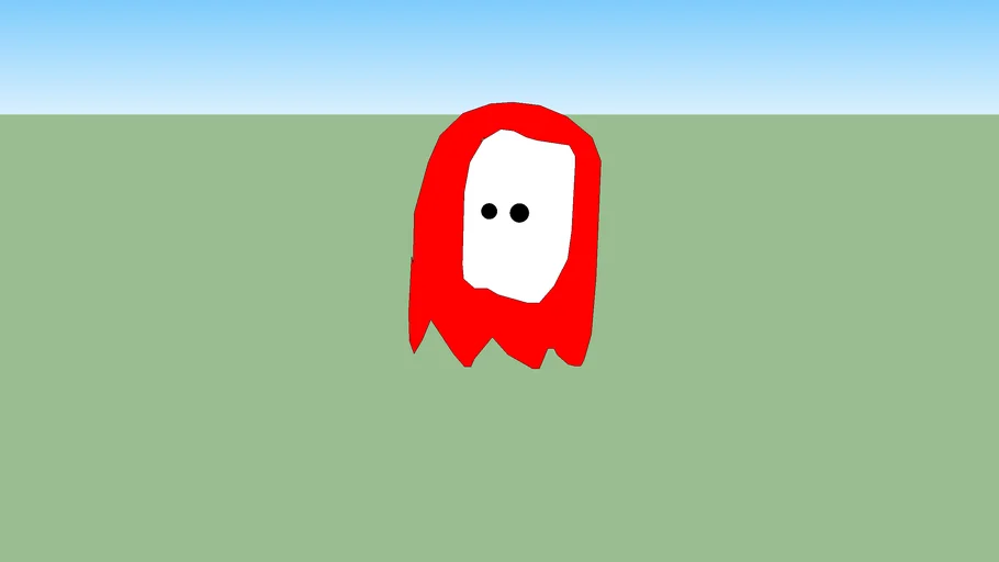 Red Pacman Ghost | 3D Warehouse