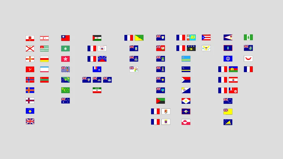 Flags of 67 miscellaneous regions | 3D Warehouse