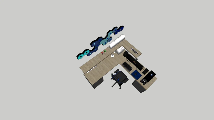 Gaming Desk Setup | 3D Warehouse