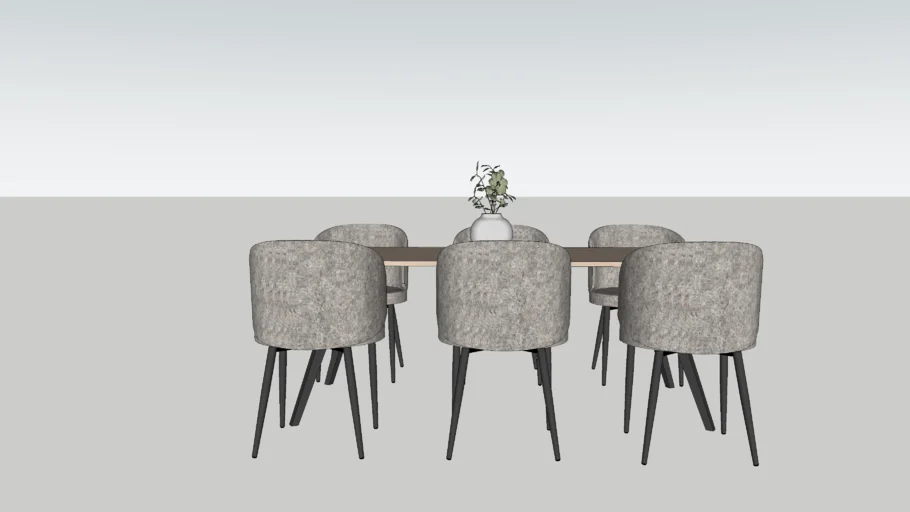 DINING TABLE WITH CHAIR | 3D Warehouse