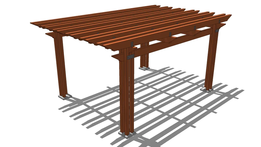 Ramada with wood | 3D Warehouse