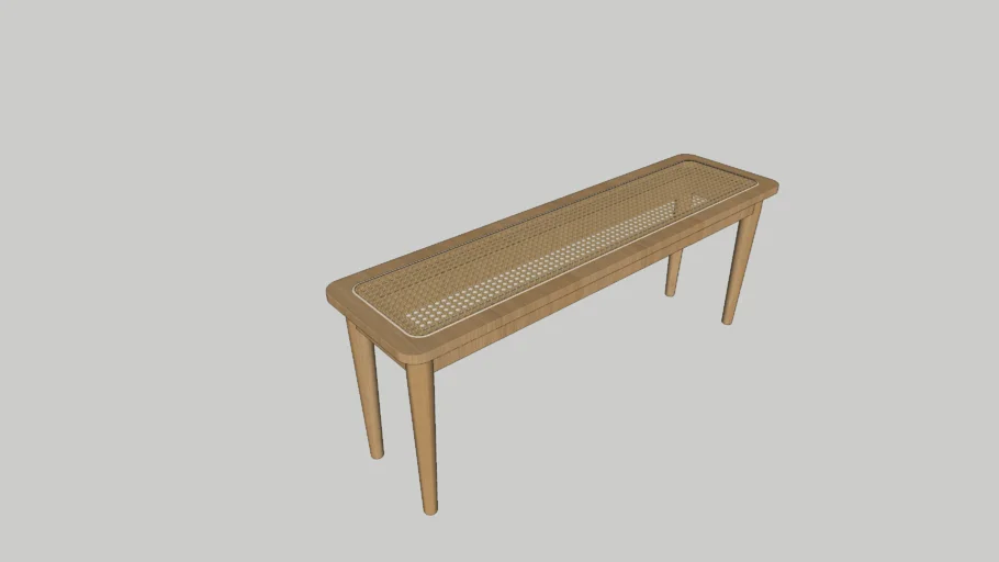 Rattan Bench Chair | 3D Warehouse