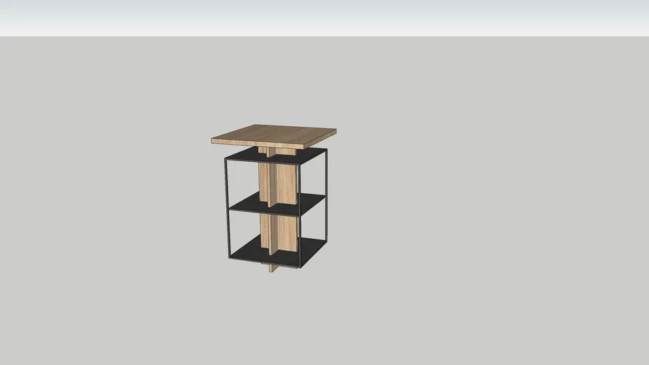 modern square bookshelf unit | 3D Warehouse