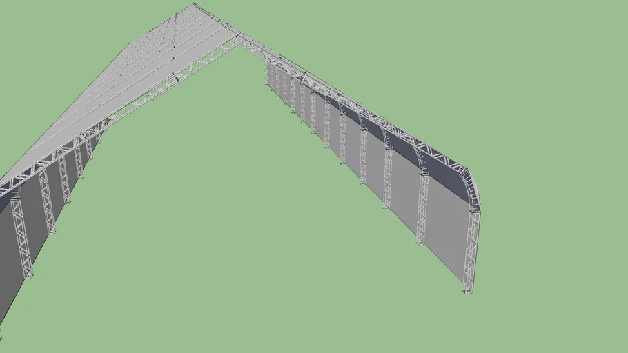 galpao box trus 20x60 | 3D Warehouse