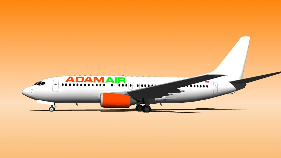 Adam Air Boeing-737-400 2 | 3D Warehouse