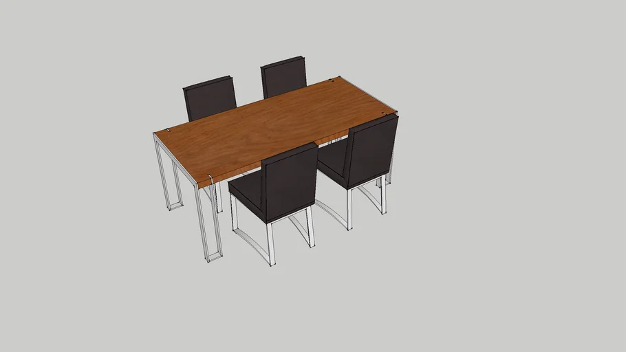 Dining table and chairs | 3D Warehouse