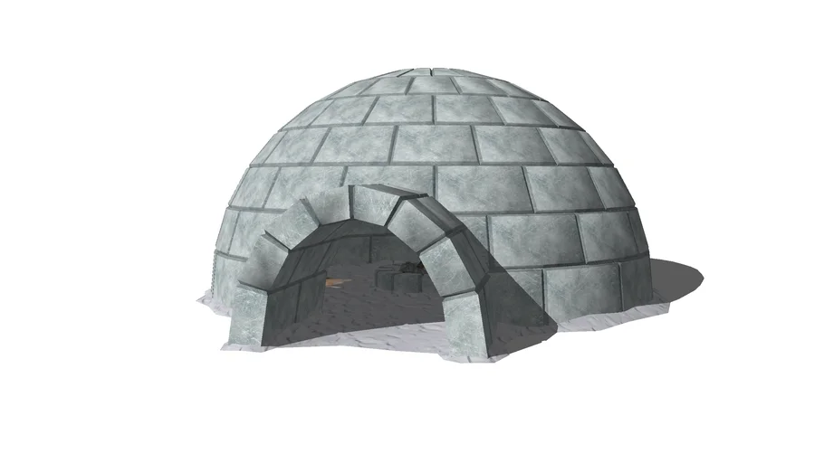 3d Eskimo Igloo House Model