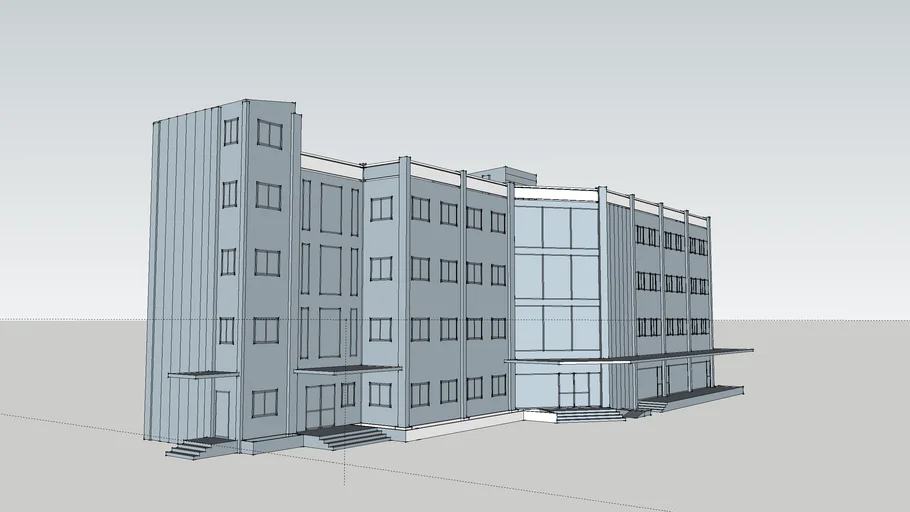 four storey irregular building | 3D Warehouse