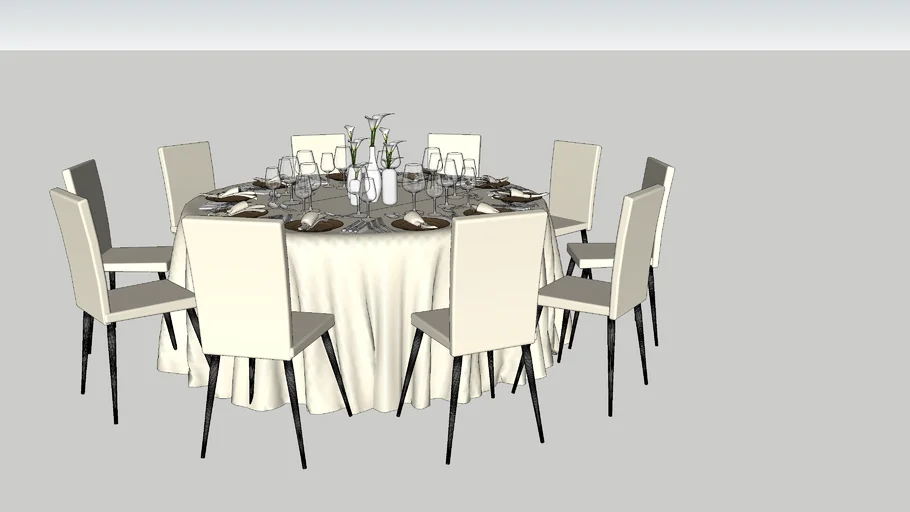 Round Table Setup | 3D Warehouse