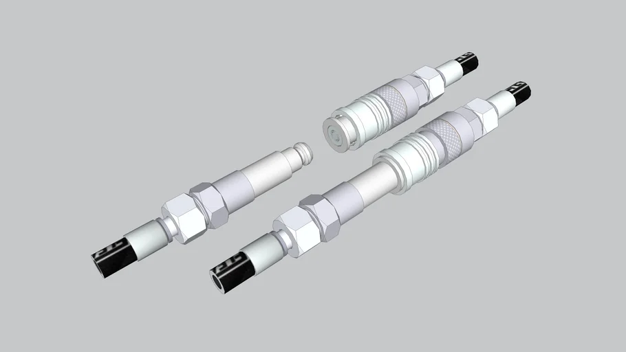 Hydraulic Connect-Plugs with Pressure Release | 3D Warehouse