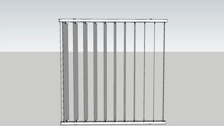 Vertical Blinds Double Track System by Sandei Blinds | 3D Warehouse