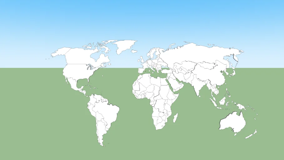 World map | 3D Warehouse