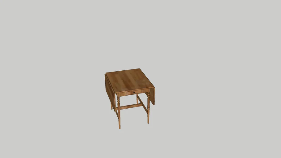 Dining Table with fold down wings 24”x30” top | 3D Warehouse