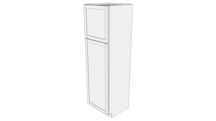 Bayside Tall Cabinet 24UCS2484 - 24 inch Deep, Shelves, One Door | 3D ...