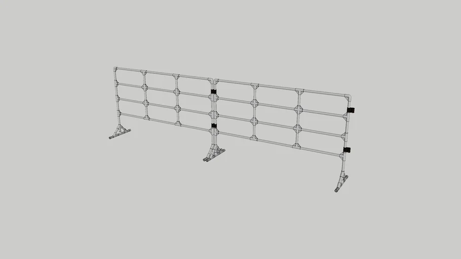 Temporary Chain Link Pipe Fence | 3D Warehouse