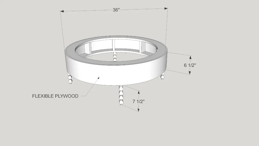 SMALL - ROUND OTTOMAN | 3D Warehouse