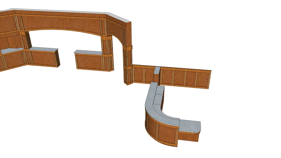 Restaurant Millwork Interior Facade | 3D Warehouse