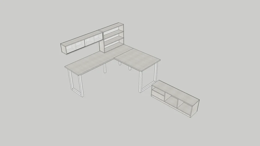 L Desk | 3D Warehouse