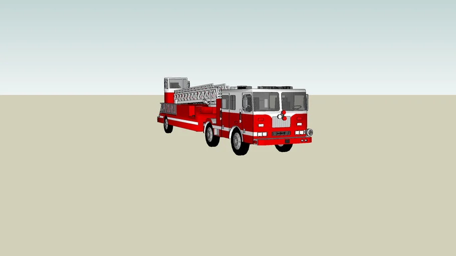 Tractor Dawn Ariel-Fire truck tiller | 3D Warehouse