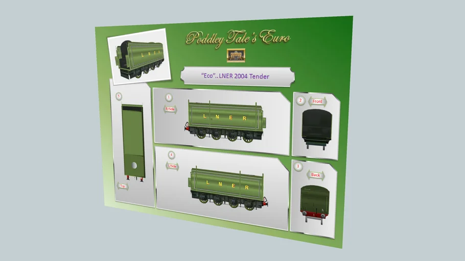'Eco LNER 2004 Tender Pack'... 'Plans'.. 'Make it Yourself'.... | 3D ...