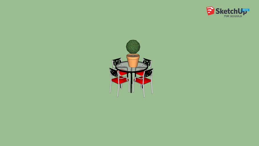 table and plant | 3D Warehouse