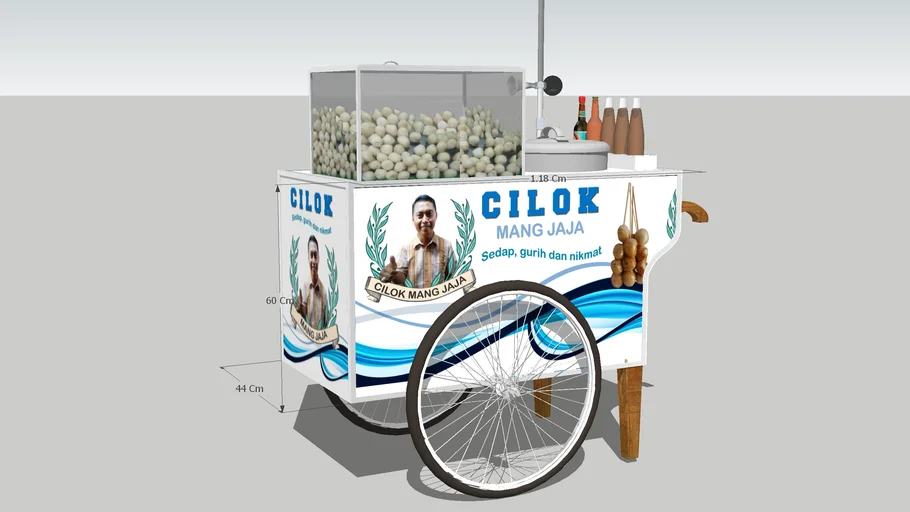 Grobak Cilok Mang Jaja | 3D Warehouse