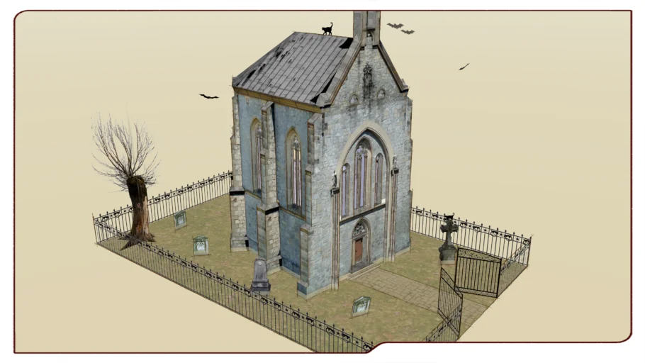 Haunted chapel for SketchUp Halloween Challenge 2011 | 3D Warehouse