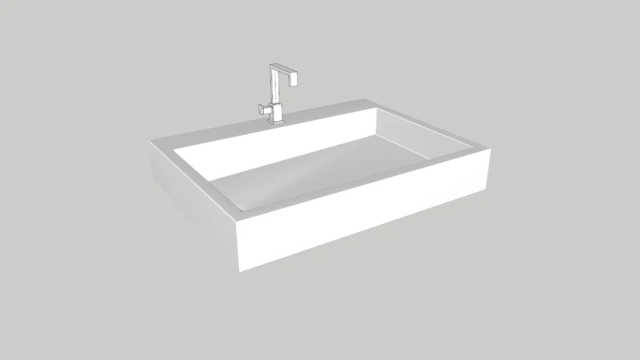 Modern Freestanding basin inc. tap | 3D Warehouse