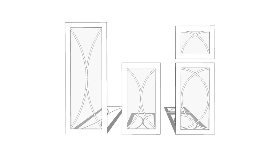 Glass door mullions | 3D Warehouse