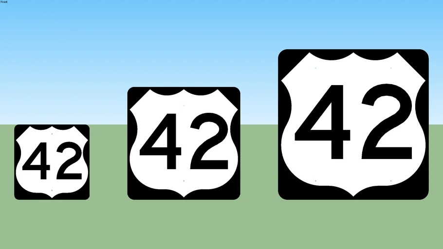 U.S. 42 Sign | 3D Warehouse